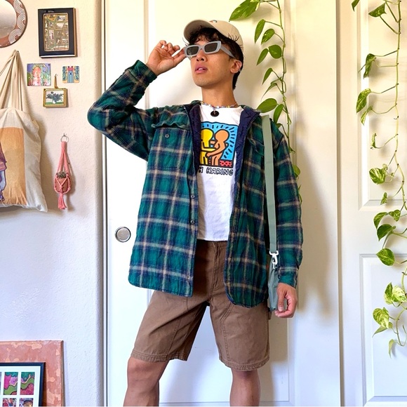 American Vintage | Jackets & Coats | Vintage Longline Quilted Flannel ...